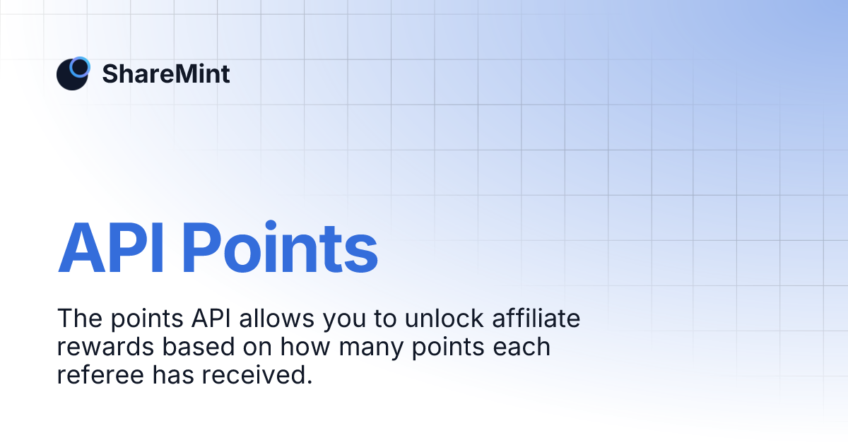 API Points | ShareMint